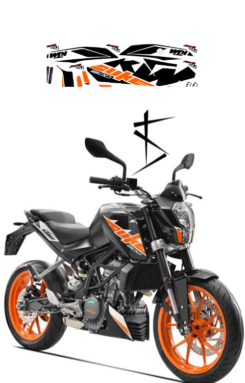 KTM Duke 200 Graphics | KTM Duke 200 Sticker
