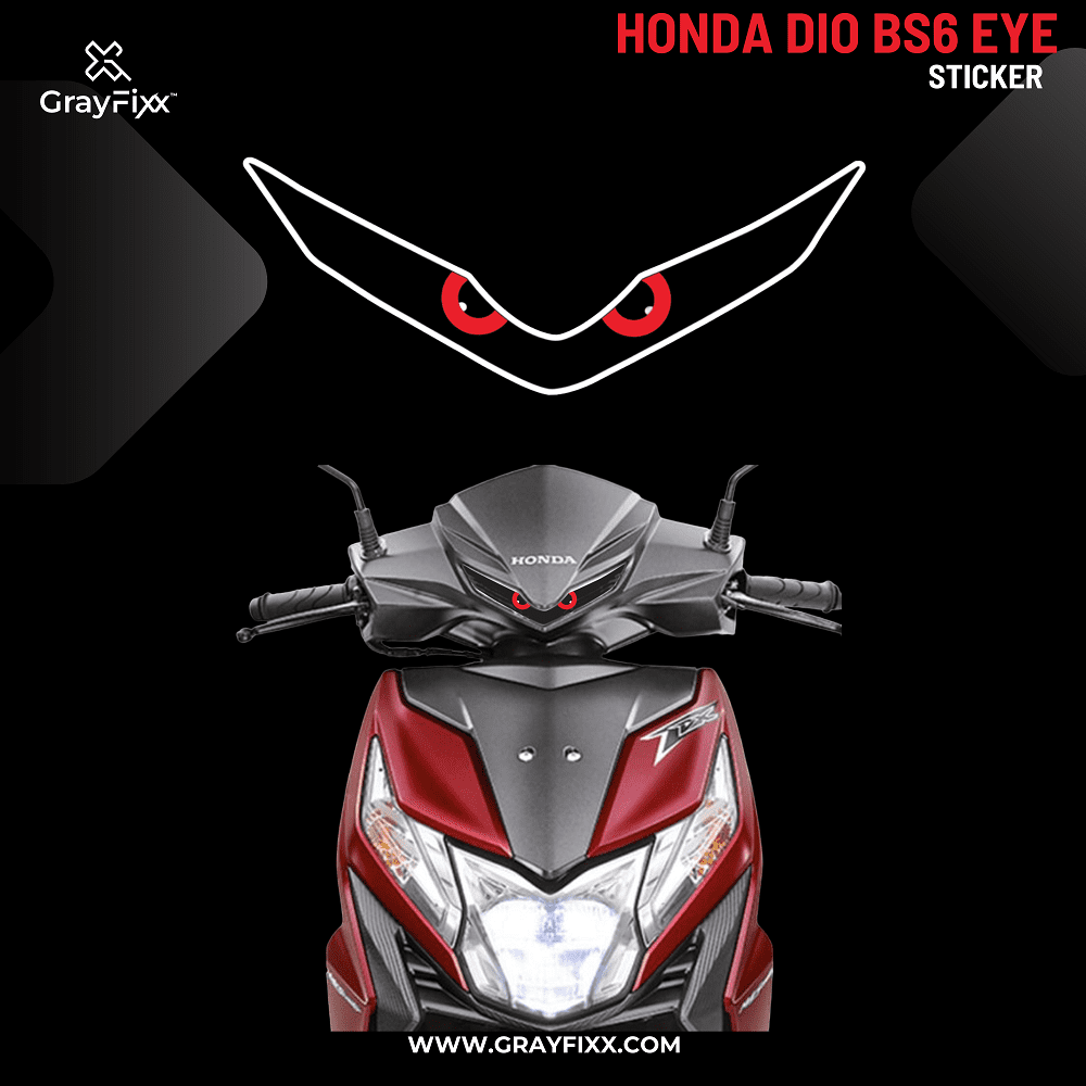 Dio Bs6 New Model Eye Sticker | Dio Bs6 DRL Sticker